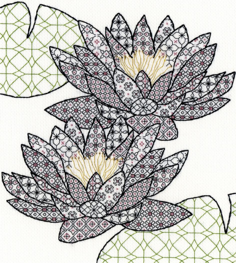 XBW3 Набір для вишивання хрестом Blackwork Water Lily "Водяна лілія" Bothy Threads купити в ...